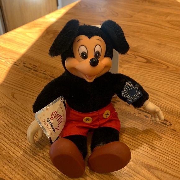 Disney | Toys | Vintage 981 Disney Mickey Mouse Applause Plush Doll ...